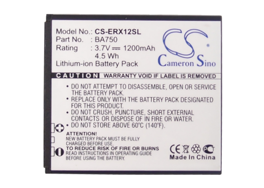 Sony Ericsson BA750 replacement Smart phone batteries | Battery Trader