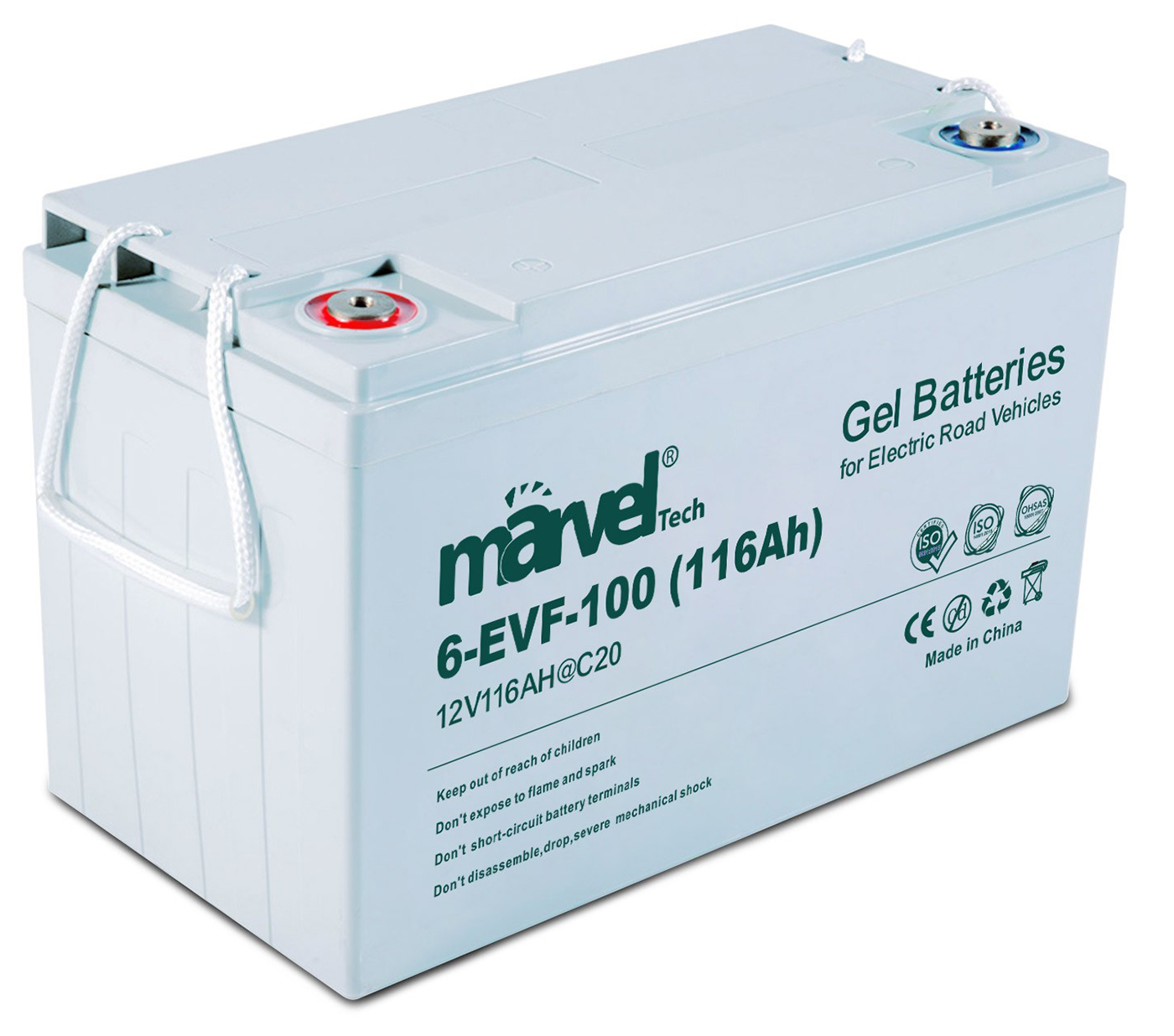 Marvel-6-EVF-100 GEL deep-cycle 12v battery replacement | Battery Trader