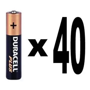Duracell AAA pack of 40 batteries to replace LR03 and MN2400 | Battery ...